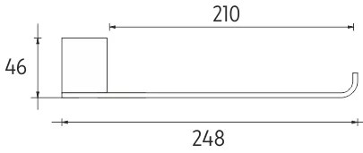 Nimco Držák na ručníky, 25 cm KIBO - Ki 14060g-26