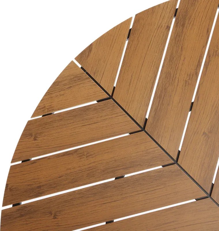 Designový zahradní stůl TULUM natural + 5 ks ratanová židle MARGARITA černá