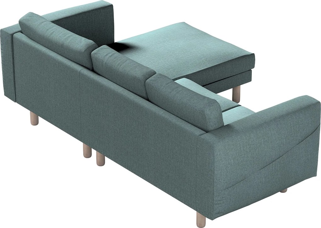 Potah na pohovku IKEA Norsborg 3-místná se šezlongem barva modrá látka pletený vzor