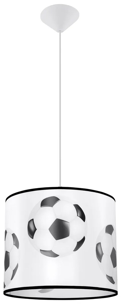 Dětské závěsné svítidlo Ball A, 1x plastové stínítko se vzorem, (fi 30cm)