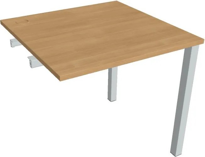 Hobis Kancelářský stůl řetězící Hobis US 800R, deskaakát, bílá RAL 9016