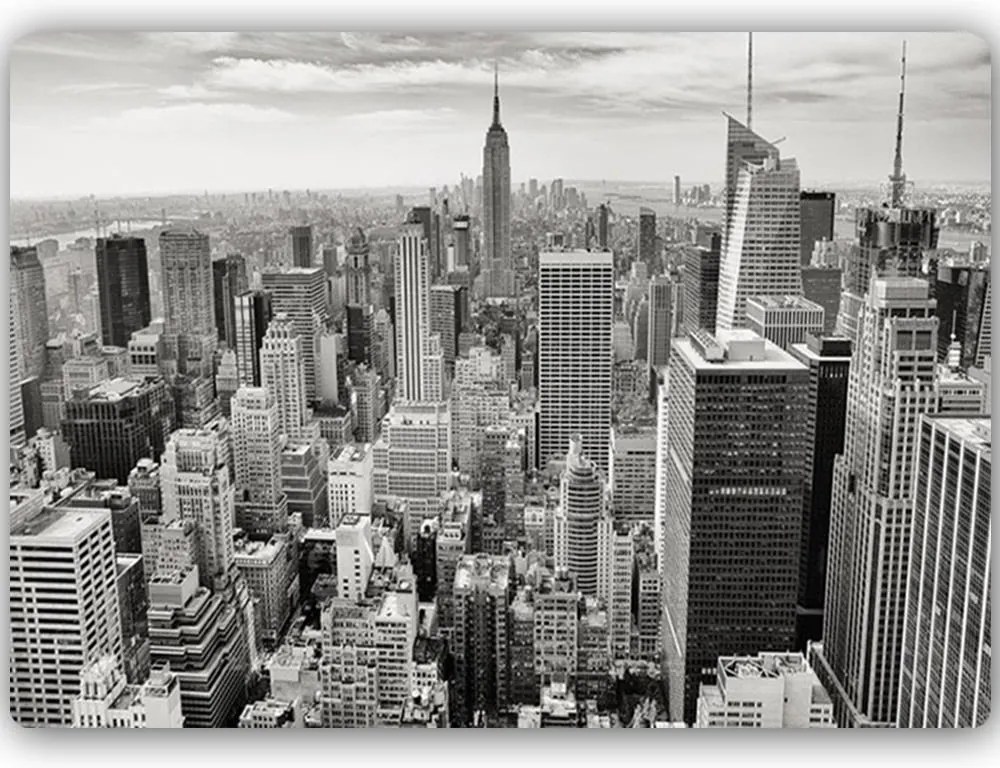 CARO Kovový obraz - New York 3 60x40 cm