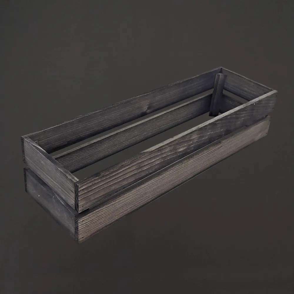 AMADEA Dřevěný obal s truhlíkem mořený, 61,2x19,6x15cm, český výrobek