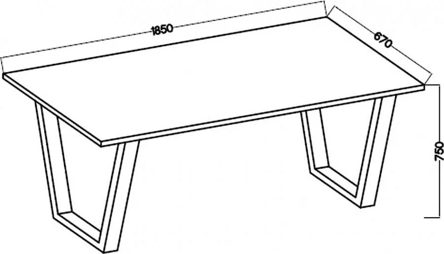 Casarredo - Komfort nábytek Jídelní stůl KAISARA 185x67 cm, černá/artisan