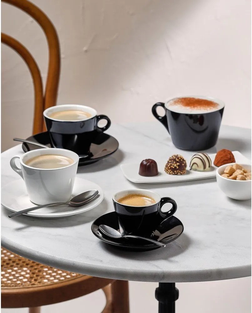 Černý porcelánový šálek na latte 280 ml Barista – BonBistro