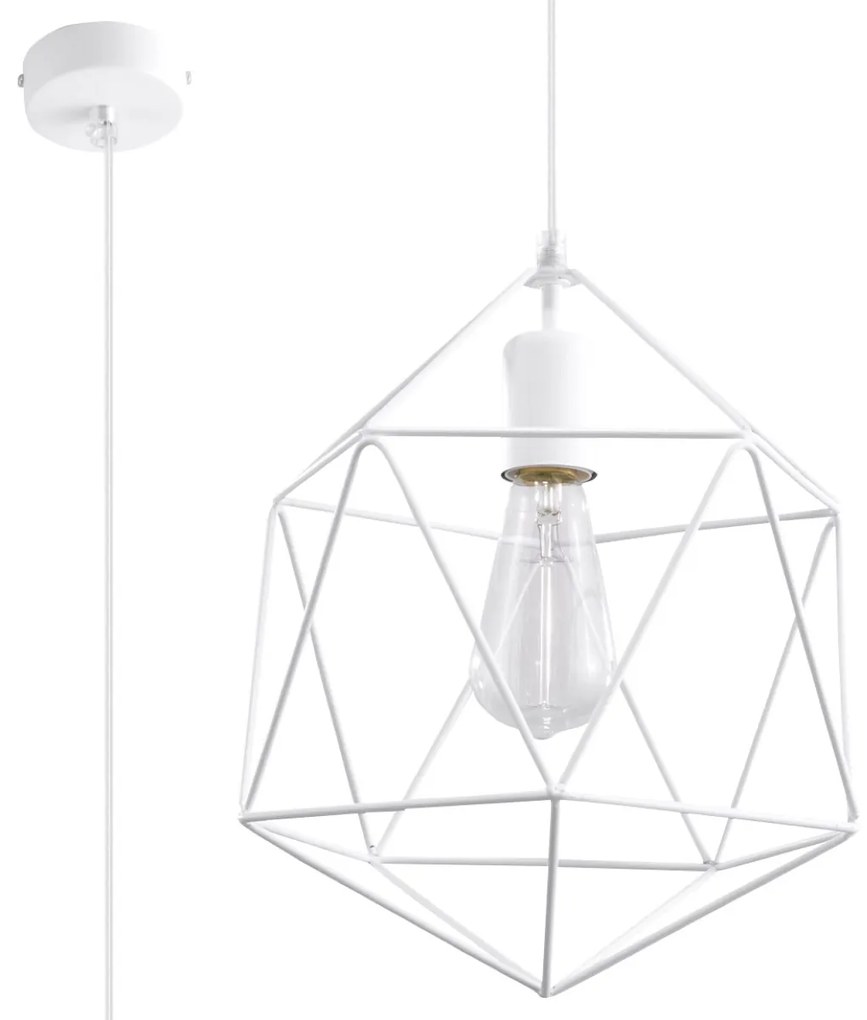 Sollux Lighting Závěsné svítidlo GASPARE bílé