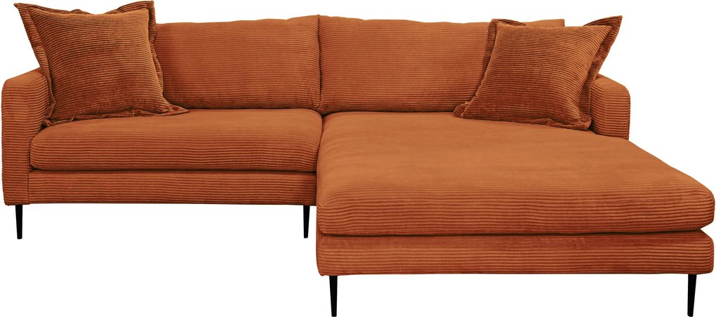 XXXLutz ROHOVÁ SEDAČKA, textil, terracotta P & B - Sedací soupravy - 002330003410