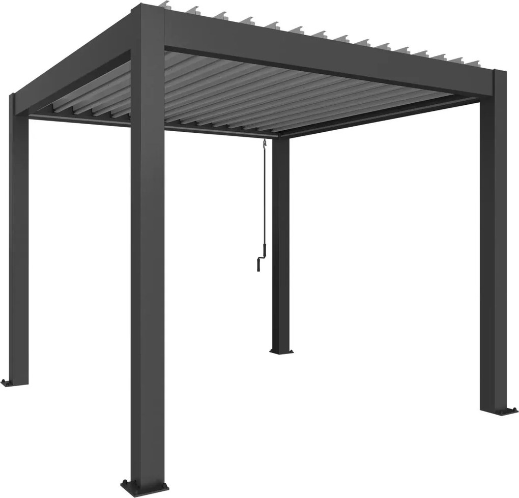 Biohort Pergola 3 x 3 tmavě šedá/stříbrná 312 x 312 cm