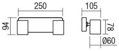 Redo 04-470 - Bodové svítidlo CAMEO 2xGU10/50W/230V