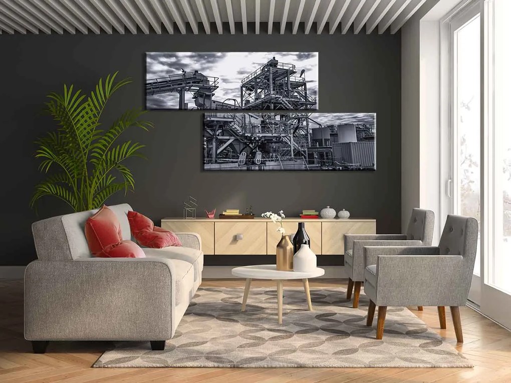 Industriální obraz Velikost (šířka x výška): 120x60 cm