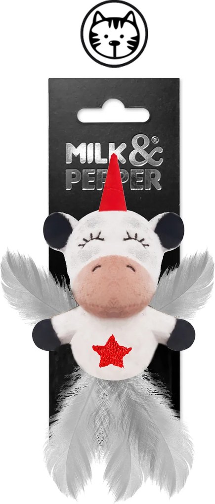 MILK&PEPPER Vánoční jednorožec pro kočky červený