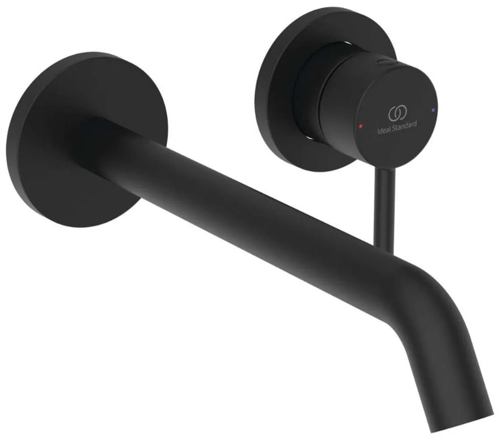 Ideal Standard Ceraline Nuovo - Umyvadlová baterie pod omítku, 2-otvorová instalace, hedvábná černá BD848XG