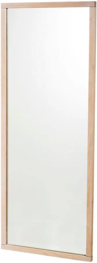 Nástěnné zrcadlo s rámem z běleného dubového dřeva Rowico Gefjun