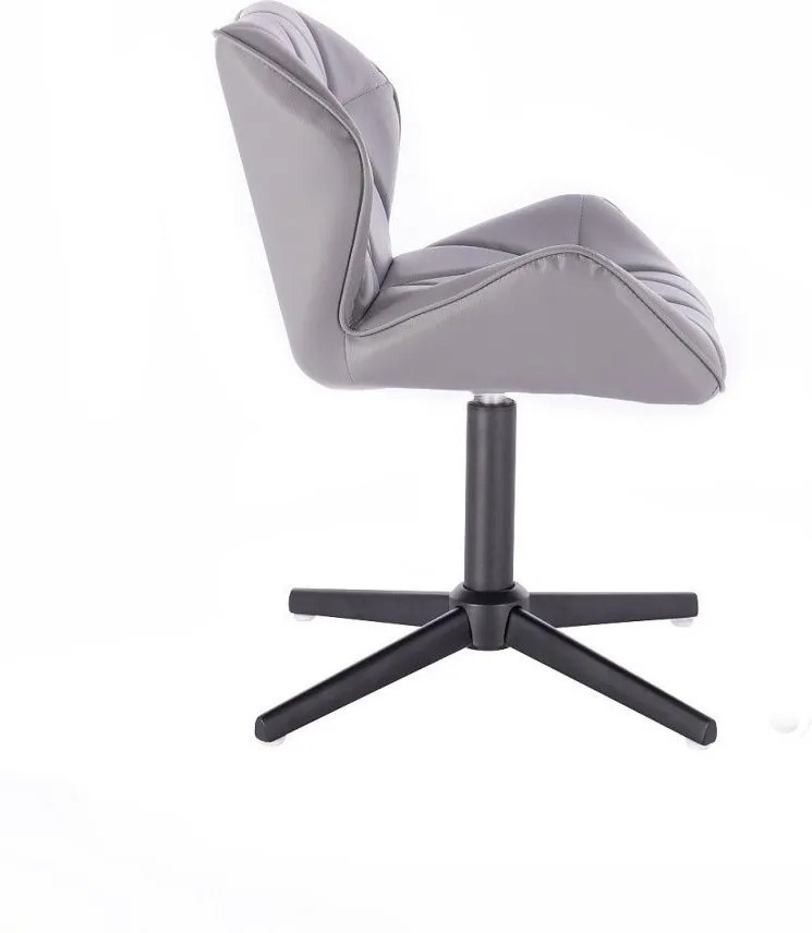 LuxuryForm DESIGN Otočná židle MILANO na černém kříži - šedá