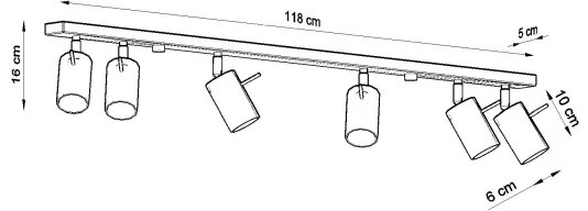 Brilagi - LED Bodové svítidlo ASMUS 6xGU10/7W/230V černá