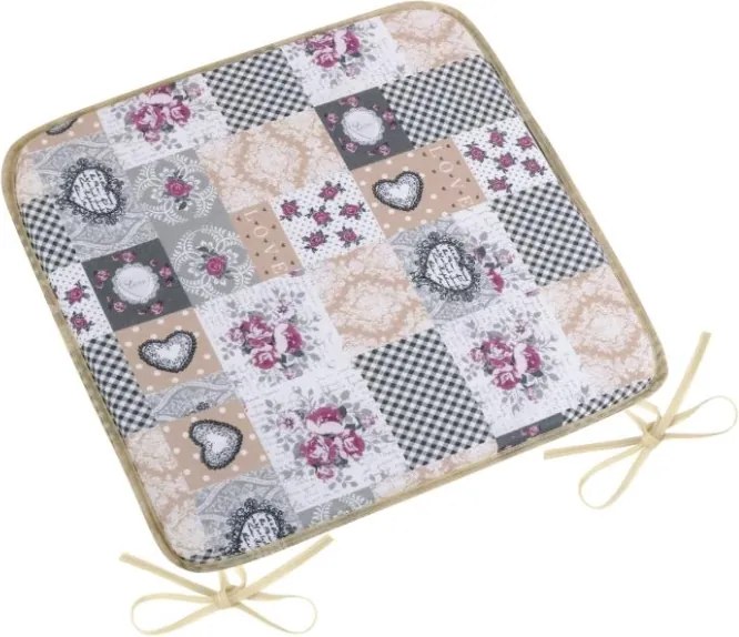 Bellatex Sedák DITA hladký 40x40 cm Patchwork Vínová,Šedá