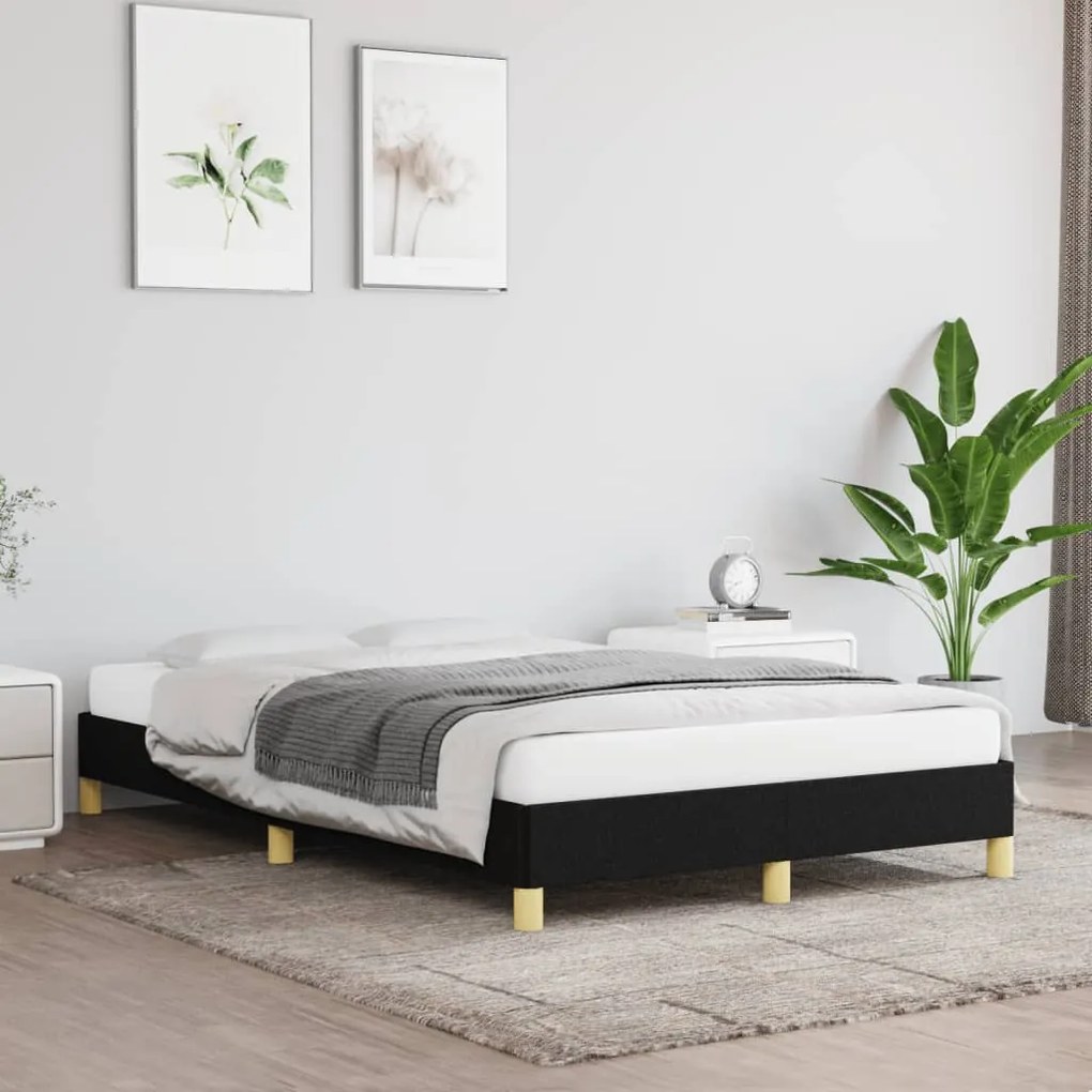 Rám postele bez matrací černá 120x190 cm textil 3269614