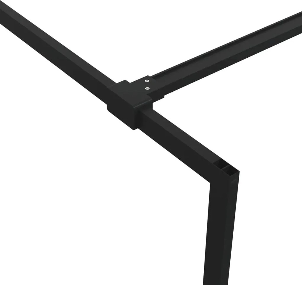 Sprchová zástěna walk-in černá 90x195 cm napůl mléčné ESG sklo 152106