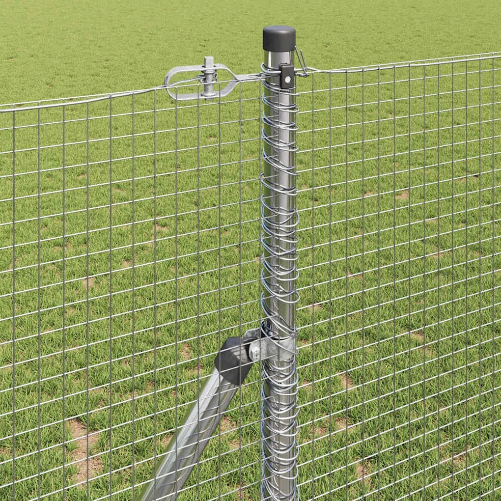 Zemní upevnění svařované drátěné ploty 50 x 1,4 m Stříbrná 3351651