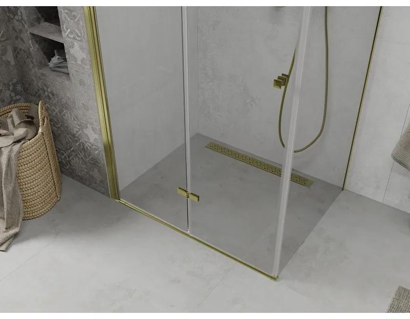 Mexen Lima skládací sprchový kout 100 x 70 cm, Průhledné, Zlatá - 856-100-070-50-00
