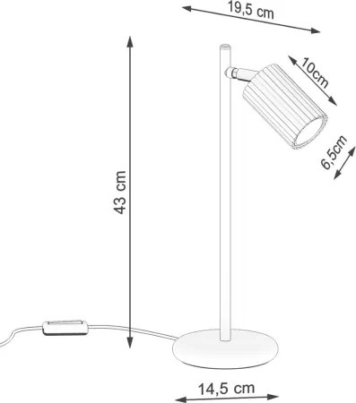Stolní lampa SOLLUX KARBON černá GU10 1x10W bez žárovky SL.1586