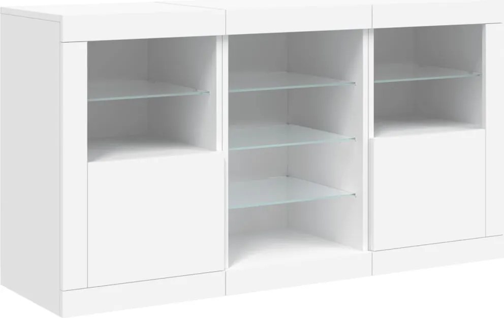 Příborník s LED osvětlením bílý 123 x 37 x 67 cm 3209079