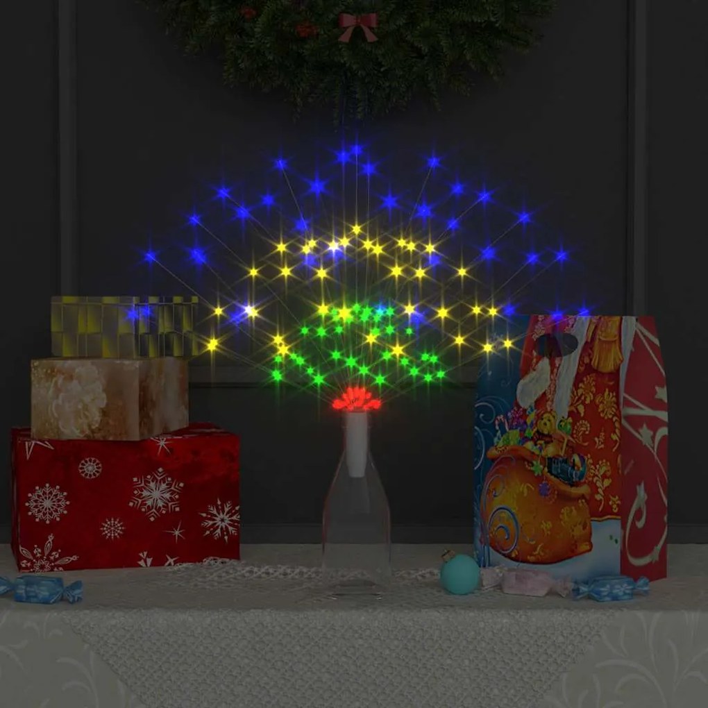 Venkovní vánoční ohňostroje 4 ks vícebarevné 20 cm 560 LED diod 328610
