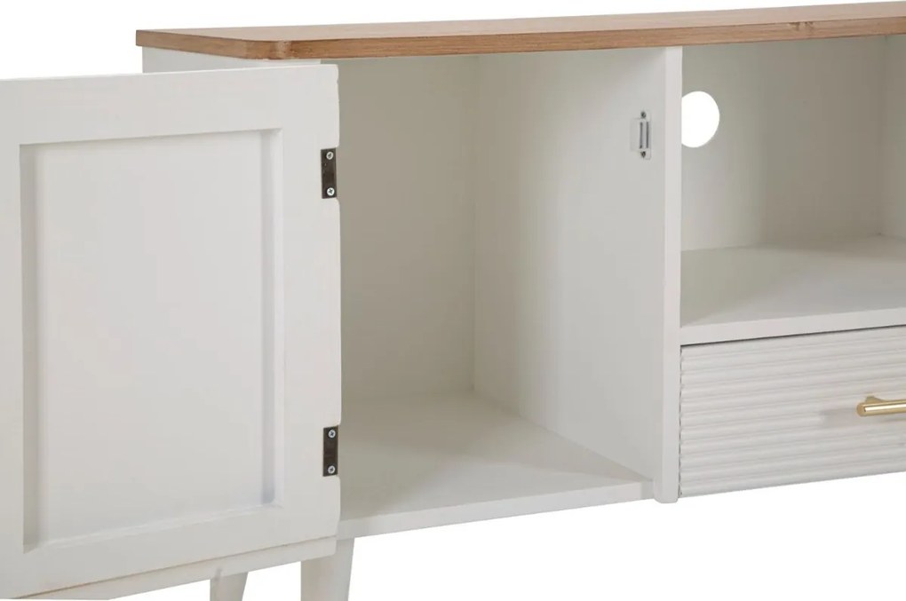 Designový TV stolek Gerlinde 117 cm bílý