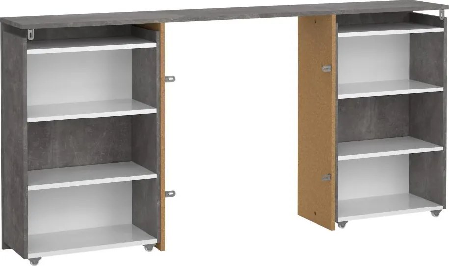 FALCO Čelo postele Simplicity 136 beton/bílý lesk