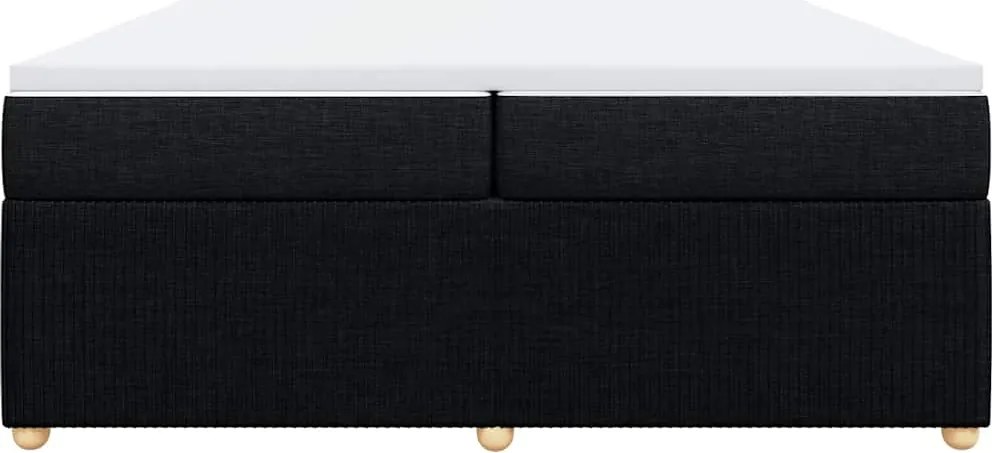 Box spring postel s matrací černá 200x200 cm textil 3285597