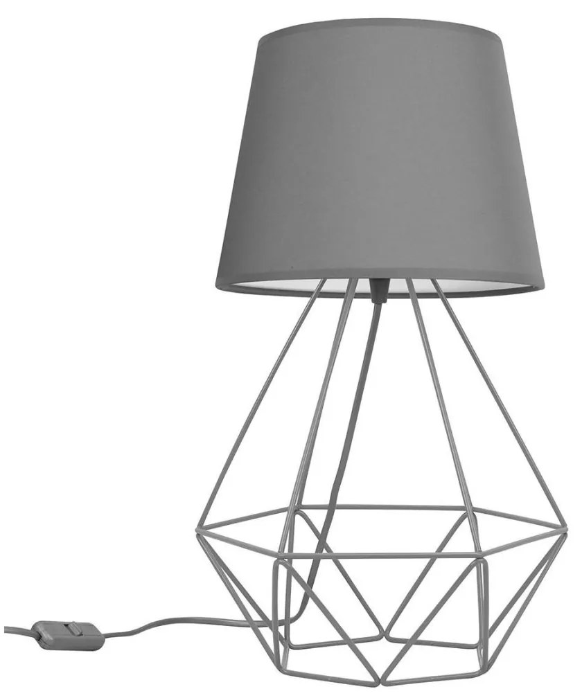 Stolní lampa MILANO, 1x textilní stínítko (výběr ze 4 barev), (výběr ze 3 barev konstrukce), D