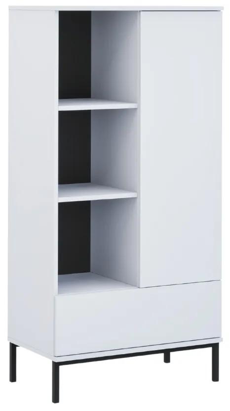OnaDnes -20% Bílá lakovaná knihovna MICADONI QUERY 140 x 70 cm