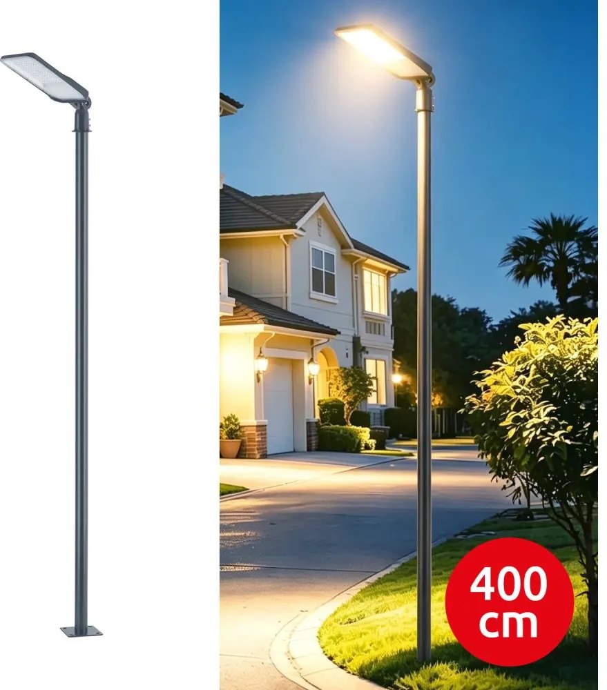 Brilagi-LED Venk. lampa se sloupem a kl. 4 m URBANLIGHT LED/200W/230V antr. IP65