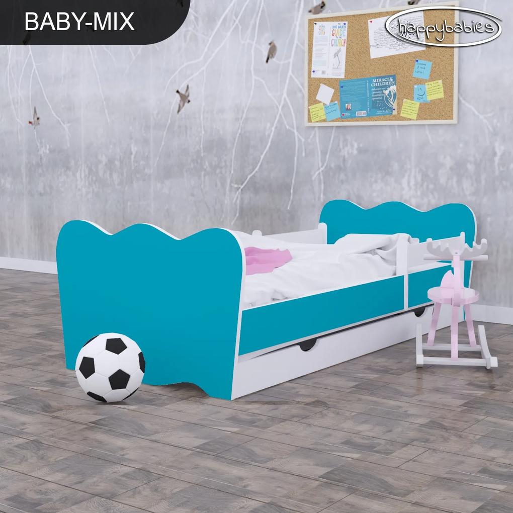 Svět pokojů Dětská postel baby - modrá + matrace zdarma Úložný prostor: ANO (+400 Kč), Rozměr: 160x80 cm (+300 Kč)