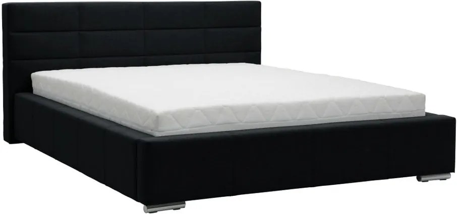 Černá dvoulůžková postel Mazzini Beds Reve, 180 x 200 cm