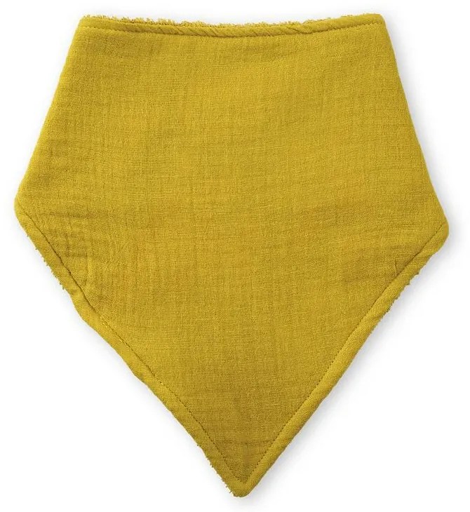 Interbaby Bavlněný bryndák 22x38 Bambu žlutý zapínání na patentky