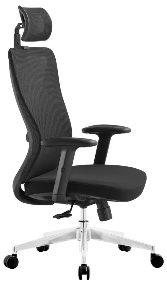 Kancelářská ergonomická židle Neoseat NICOLE — síť / látka, černá, nosnost 150 kg