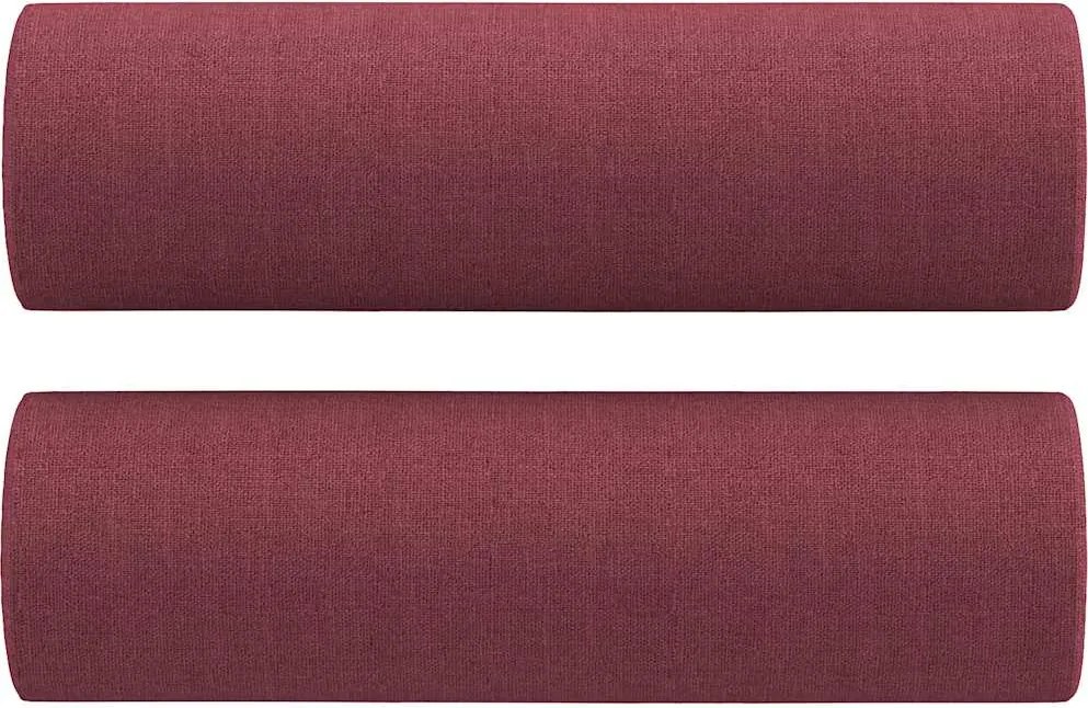 2dílná sedací souprava s polštáři vínová textil 3201856