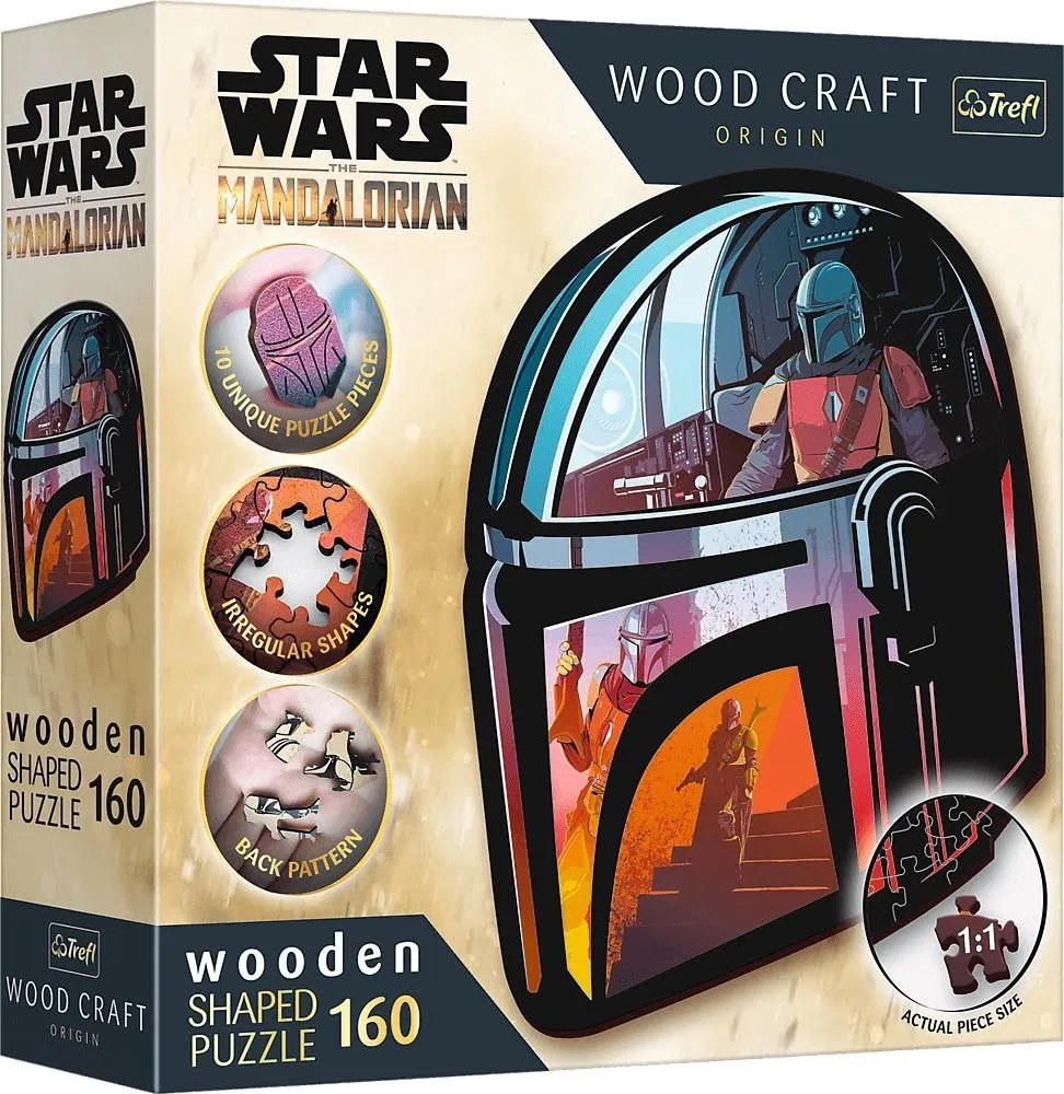 Dřevěné puzzle trefl wood craft origin puzzle the mandalorian 160 dílků