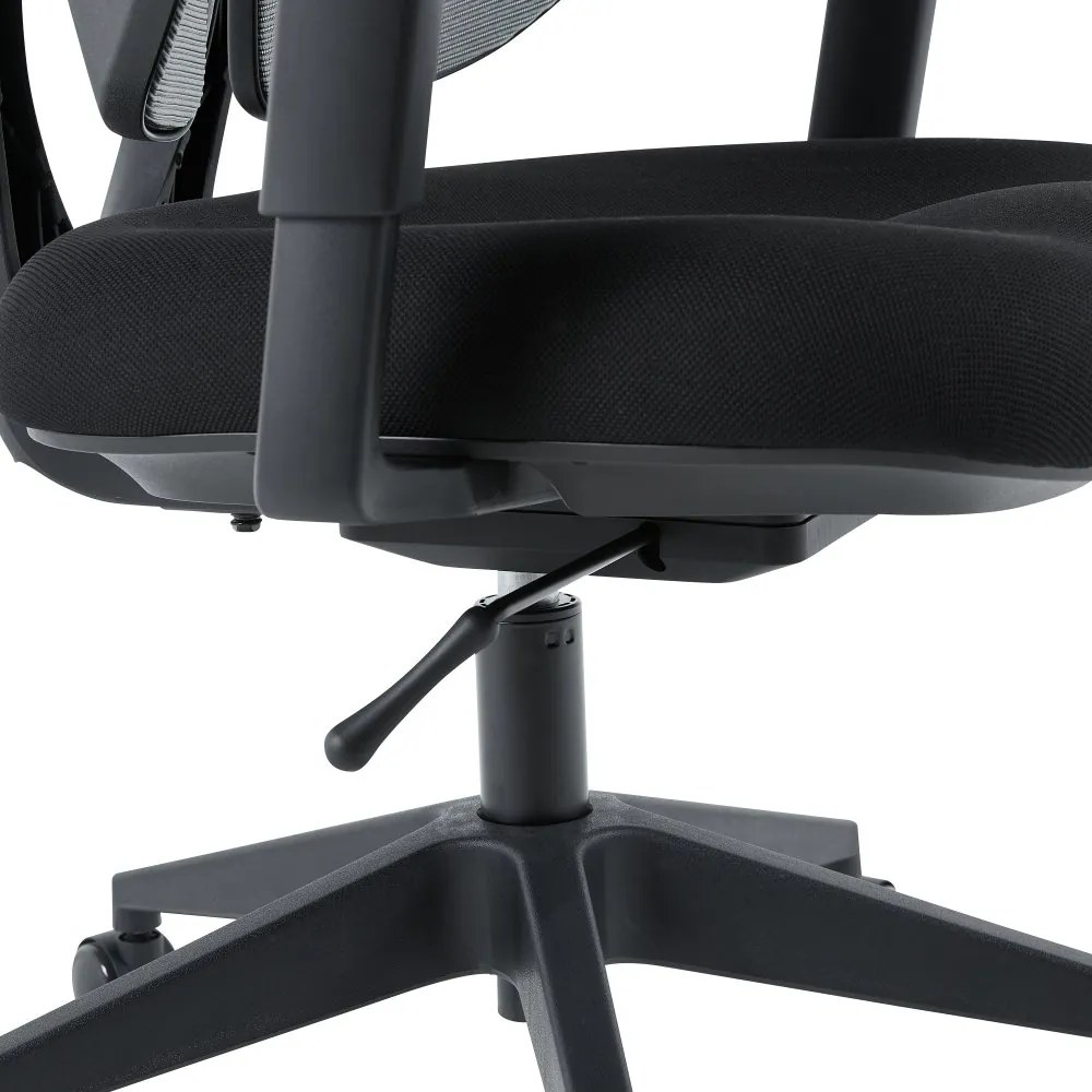 Herní  ergonomická  židle ERACER H3246 — síť / látka, šedá / černá