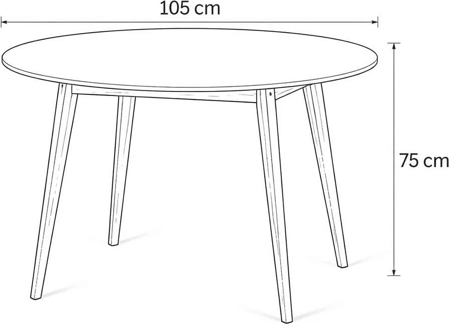 Jídelní stůl Campo 105 - kruh, bílá