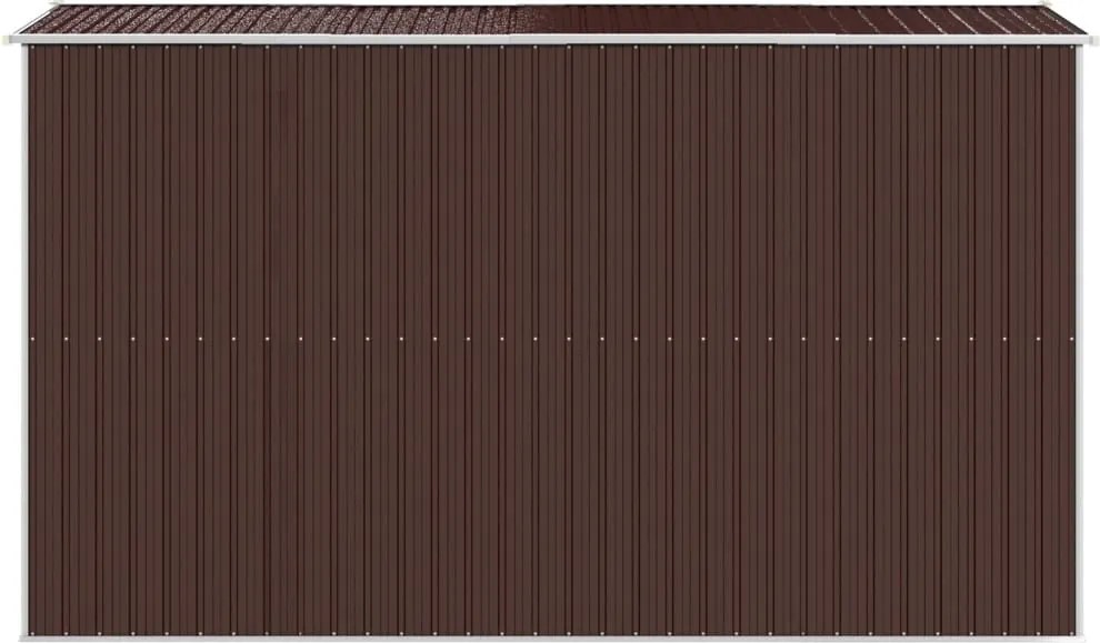 Zahradní kůlna tmavě hnědá 192 x 357 x 223 cm pozinkovaná ocel 3147462