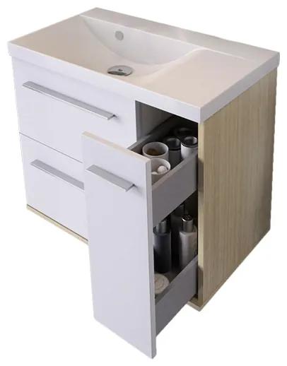 BPS-koupelny Koupelnová skříňka s umyvadlem z litého mramoru Lido 70