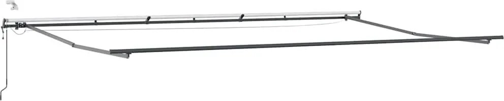 Automatická zatahovací markýza s LED burgundská 600 x 300 cm 3310202