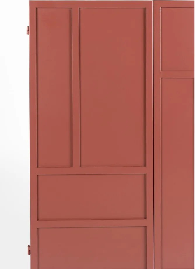 Červená kovová skříňka 70x105x35 cm Davis – White Label