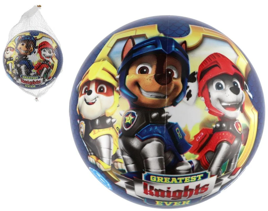 Míč Tlapková patrola/Paw patrol nafouknutý 23cm modrý v síťce