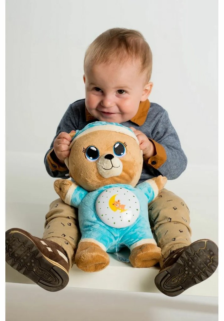 Teddies Plyšový medvídek Usínáček 32 cm, modrá