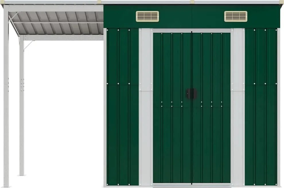 vidaXL Zahradní kůlna s prodlouženou střechou 277x107x181 cm [364524] Barva: světle hnědá