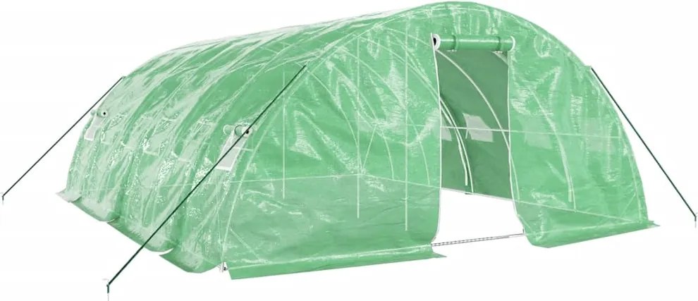Skleník s ocelovým rámem zelený 30 m² 6 x 5 x 2,3 m 3188084