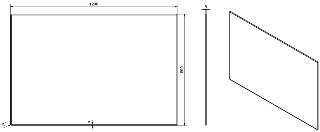 Sapho, ACCORD zrcadlo s fasetou, 1200x800mm, zaoblené rohy, bez uchycení, MF453
